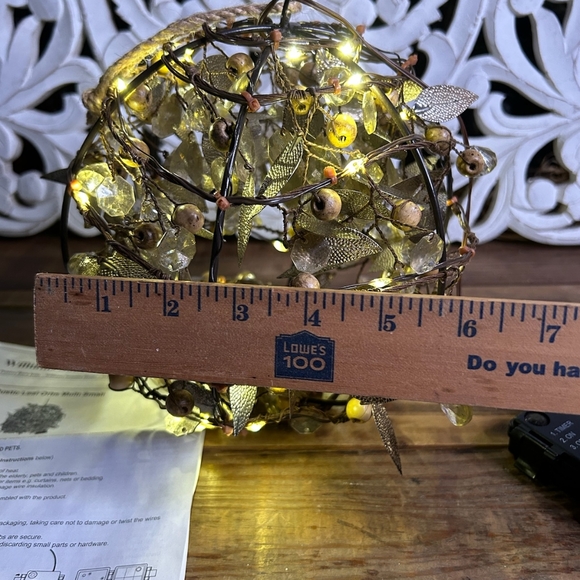 Pottery Barn | Accents | Pottery Barn Rustic Hanging Light Up Orb ...